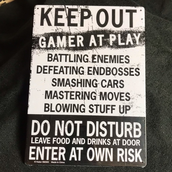 Wall Decor | 8 X 11 Metal Sign Keep Out Gamer At Play | Poshmark